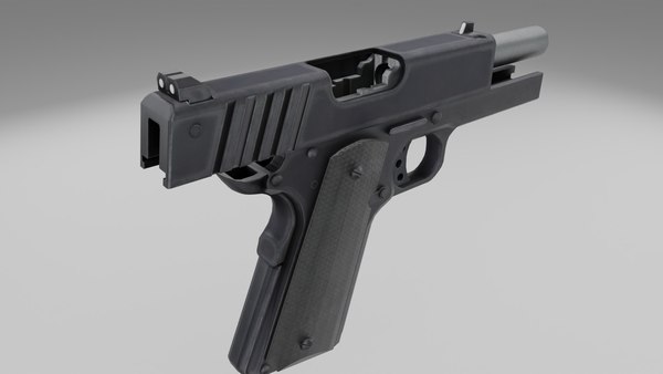 3D Pistol 45 cal model - TurboSquid 2050752