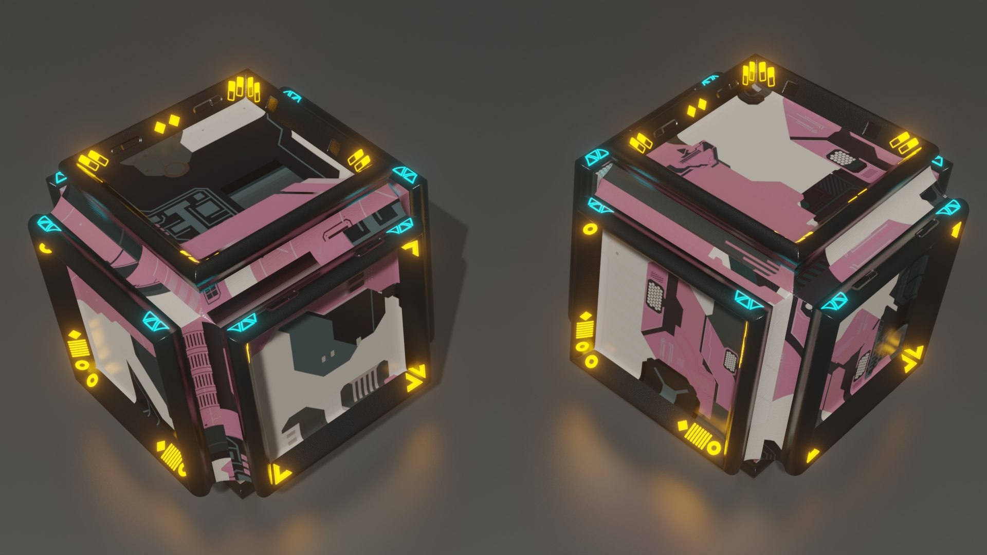 Scifi Simple Box Model 3D Model - TurboSquid 1908611