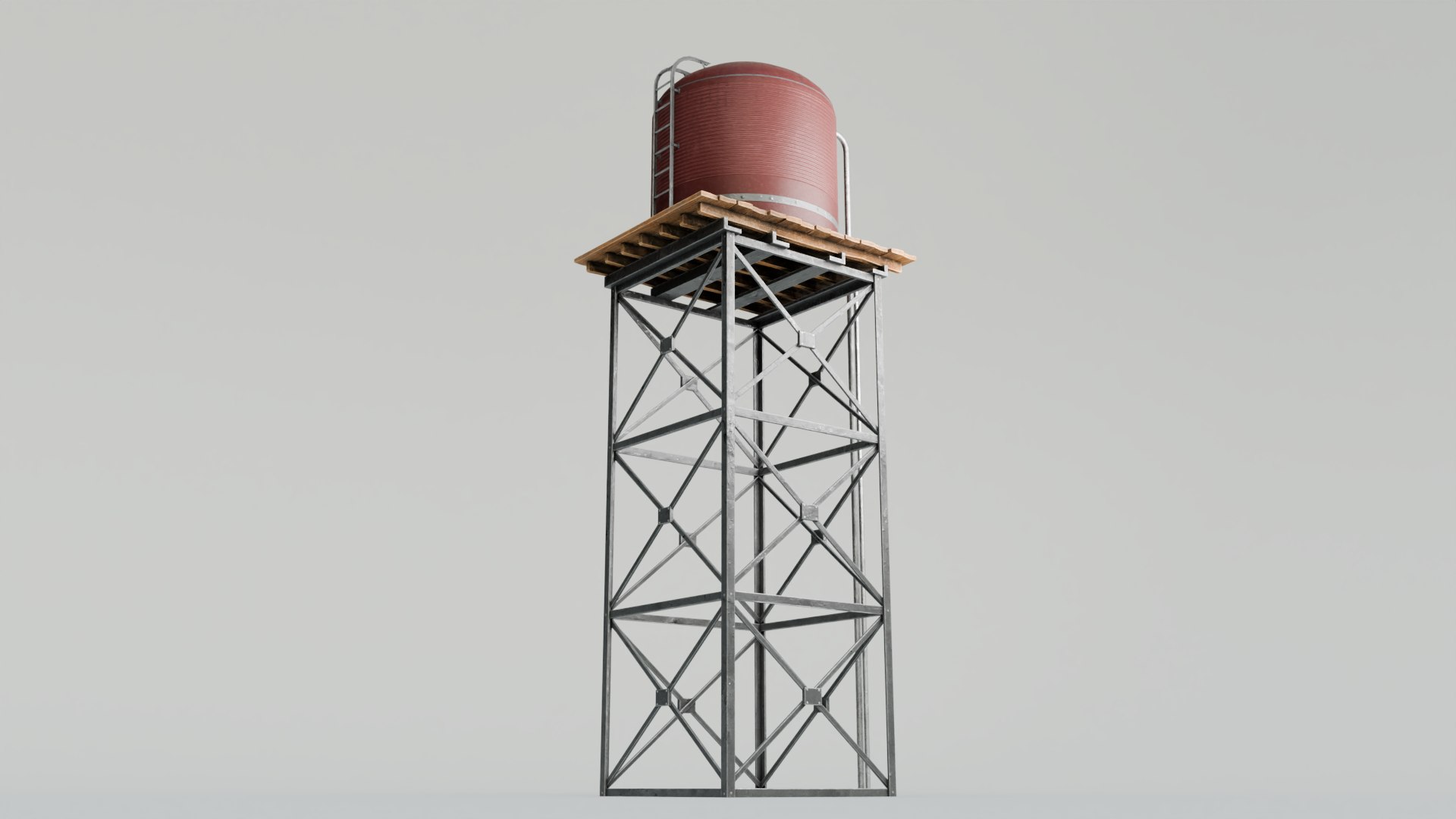 3D Model Tall Water Tower - TurboSquid 2236068