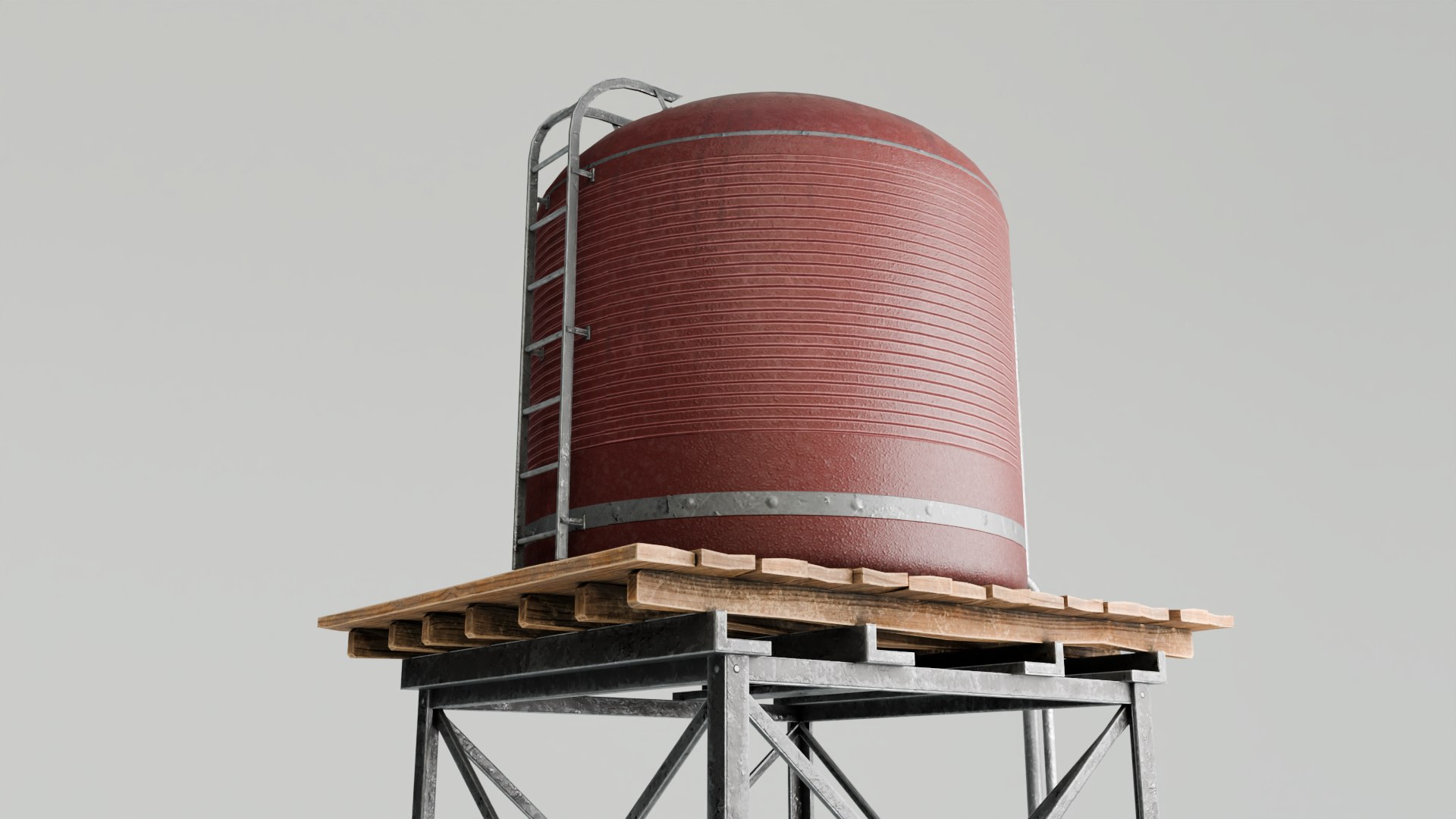 3D Model Tall Water Tower - TurboSquid 2236068