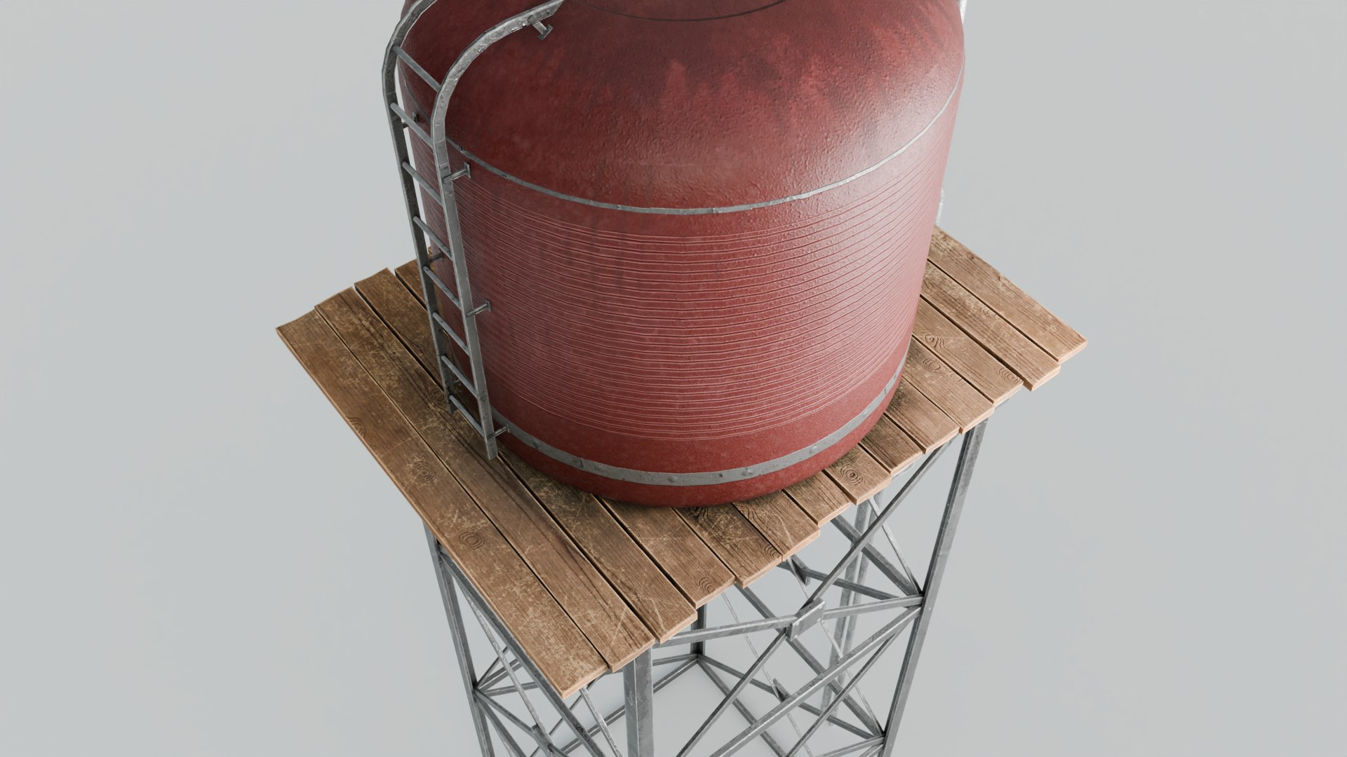 3D Model Tall Water Tower - TurboSquid 2236068