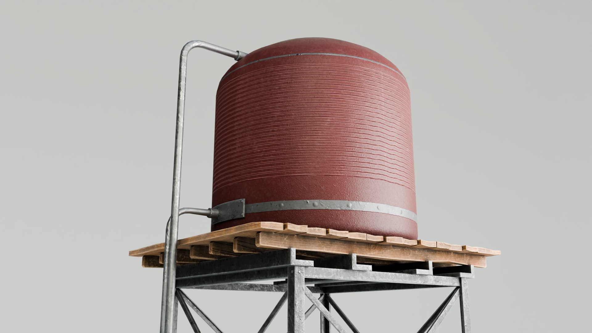 3D Model Tall Water Tower - TurboSquid 2236068