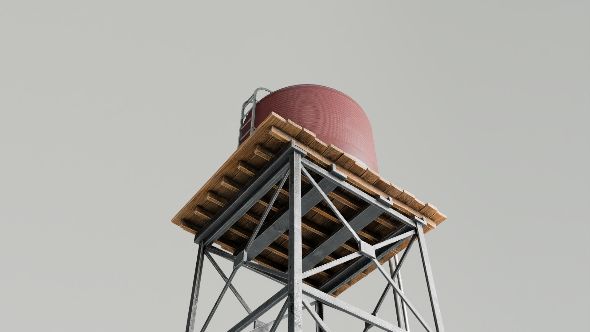 3D Model Tall Water Tower - TurboSquid 2236068