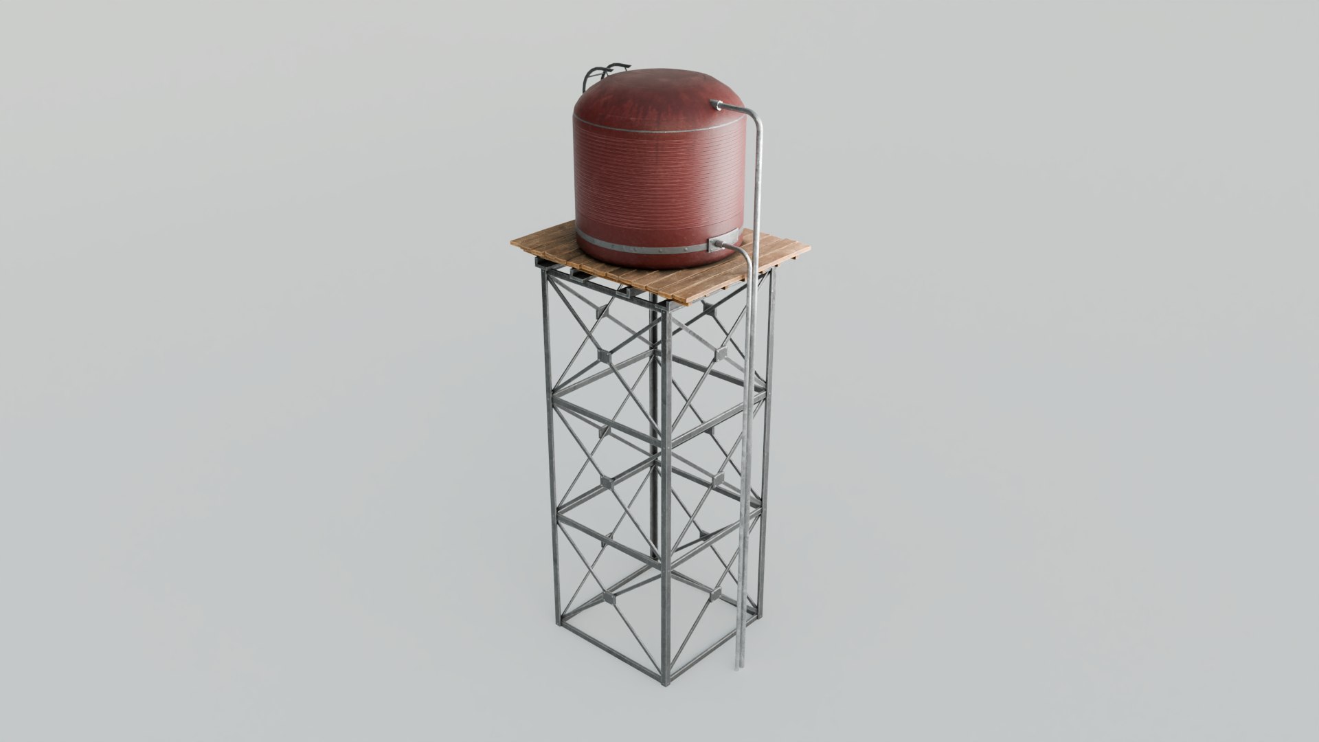 3D Model Tall Water Tower - TurboSquid 2236068