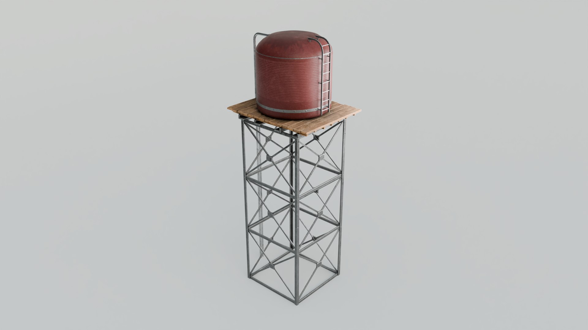 3D Model Tall Water Tower - TurboSquid 2236068