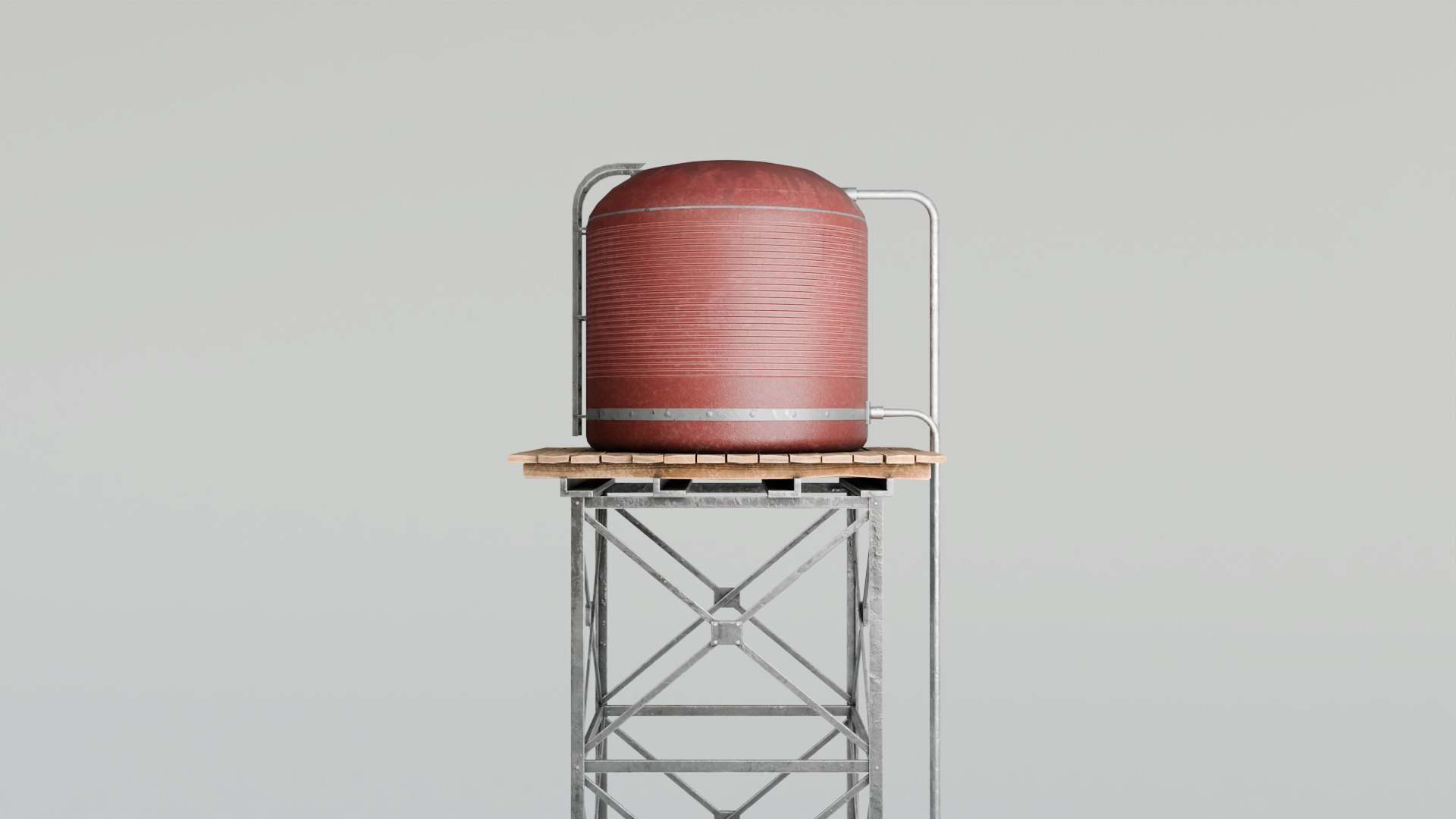 3D Model Tall Water Tower - TurboSquid 2236068