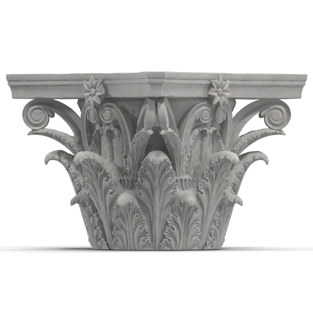 3d model corinthian order column capital