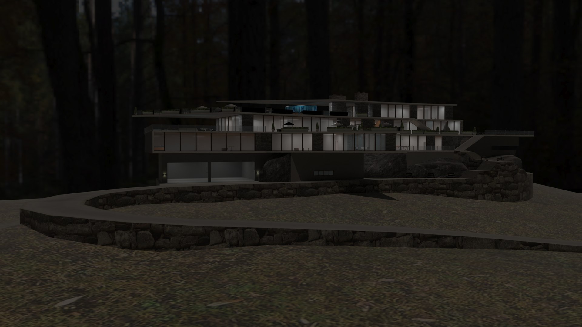 3D low poly building with interior - TurboSquid 2000981