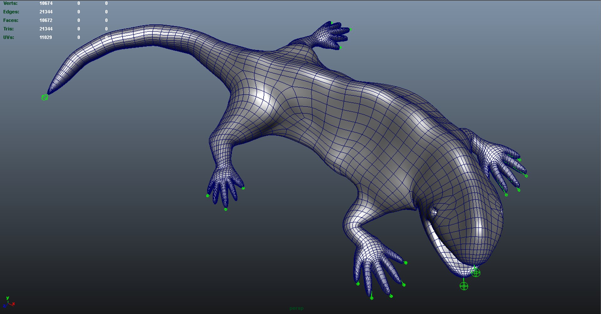 3d Model Rigged Gaudi Salamander