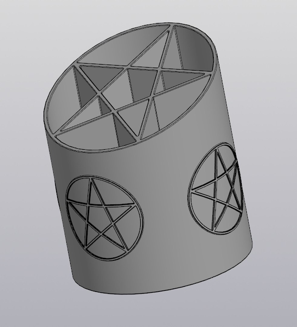 3D Pentagram Penholder - TurboSquid 1960569