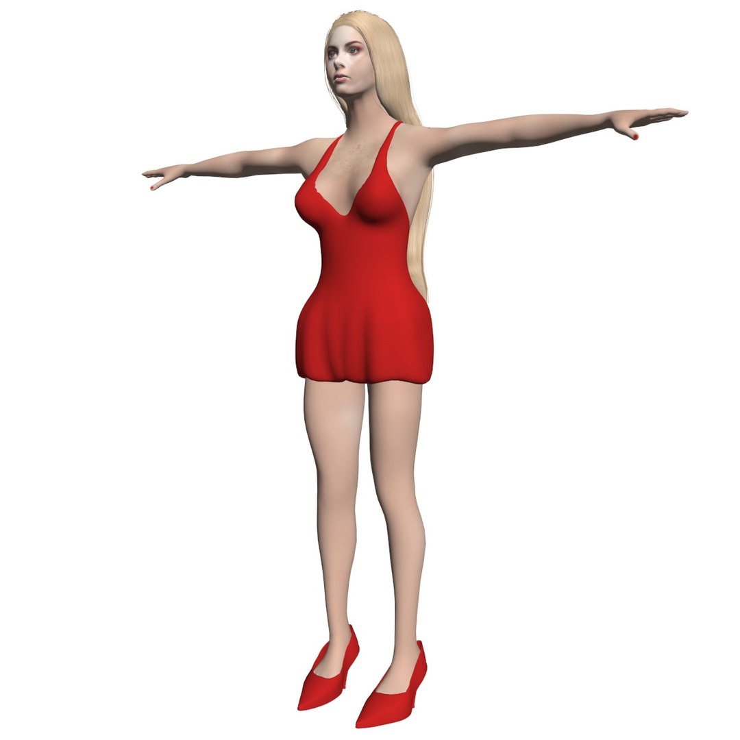 Blonde Woman Rigged 3d Model Turbosquid 1335864