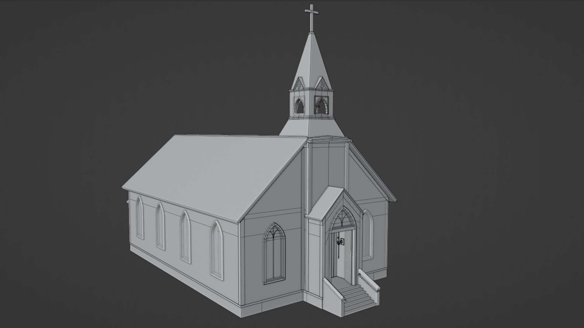 3D Low Poly Old Church With Interior PBR - TurboSquid 2009149