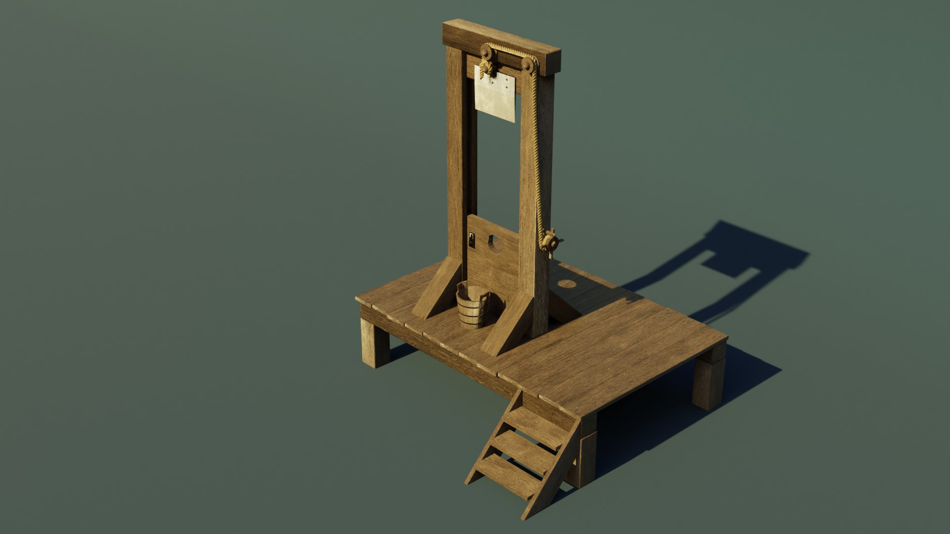 Wooden guillotine 3D model - TurboSquid 1713202