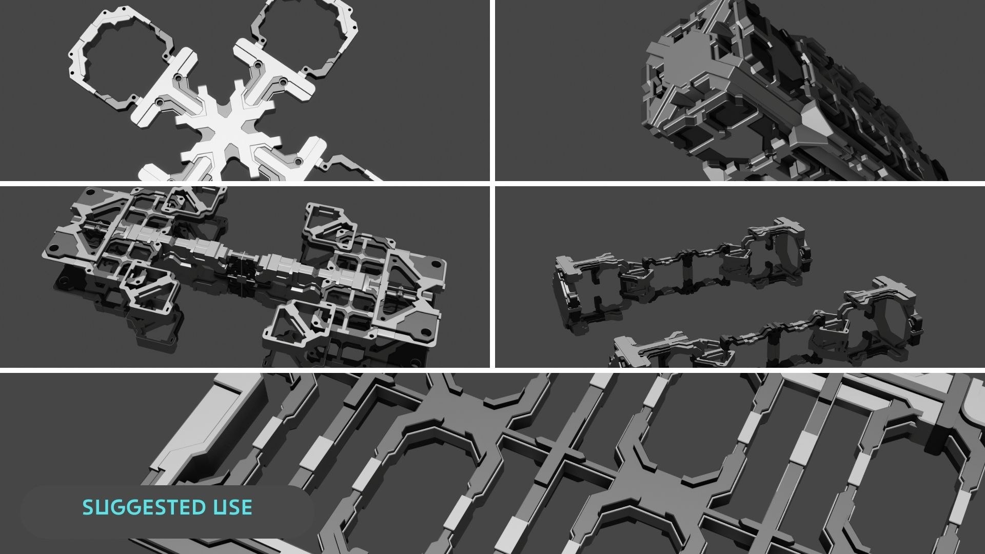 3D Sci-Fi Greebles Collection I - TurboSquid 1952518