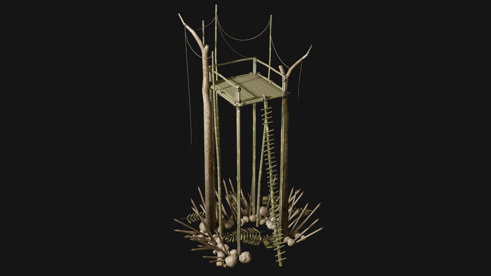 JUNGLE SWAMP WATCHTOWER SCOUT HUNTER TOWER AAA COLLECTION 3D ...