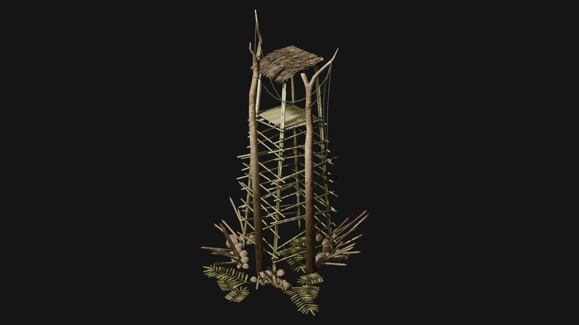 JUNGLE SWAMP WATCHTOWER SCOUT HUNTER TOWER AAA COLLECTION 3D ...