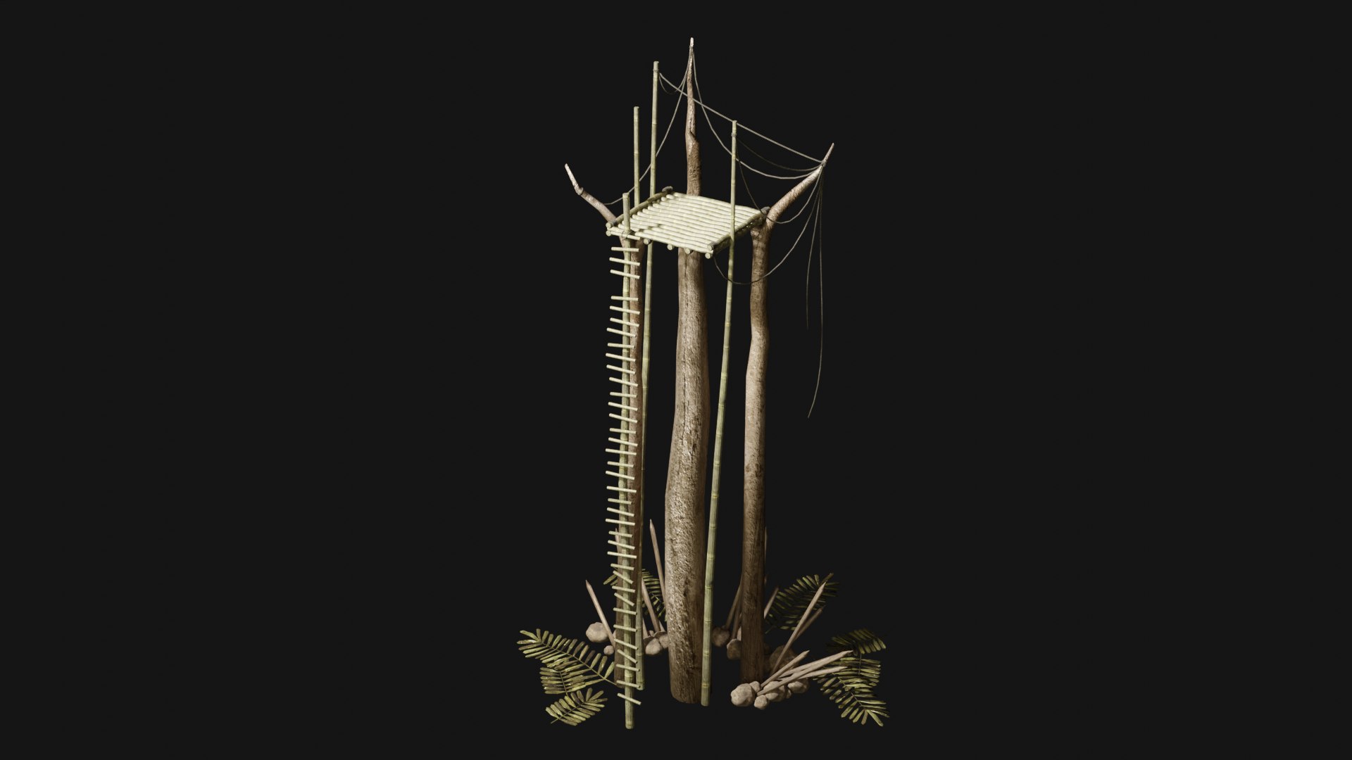 JUNGLE SWAMP WATCHTOWER SCOUT HUNTER TOWER AAA COLLECTION 3D - TurboSquid 2088704