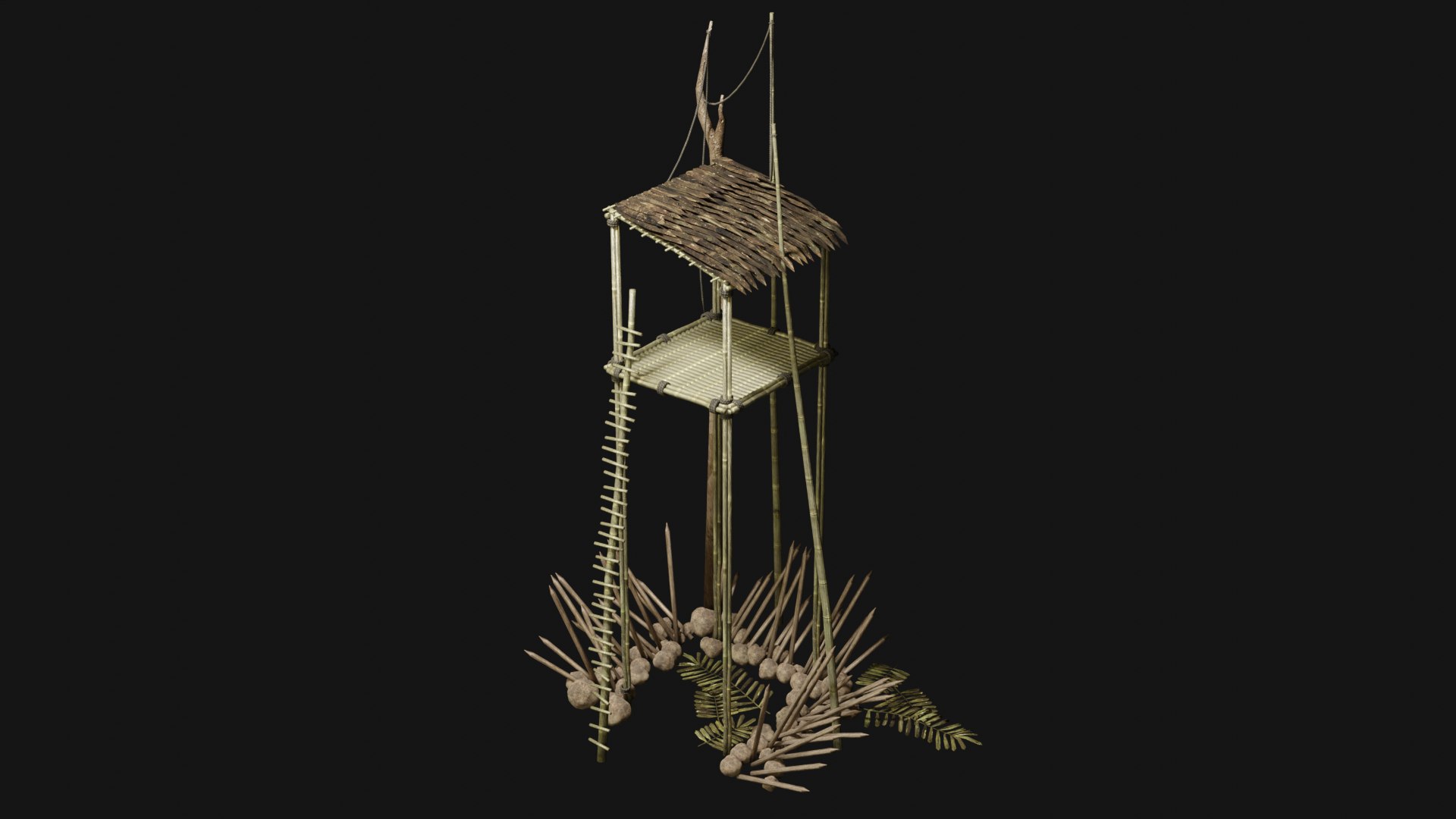 JUNGLE SWAMP WATCHTOWER SCOUT HUNTER TOWER AAA COLLECTION 3D ...