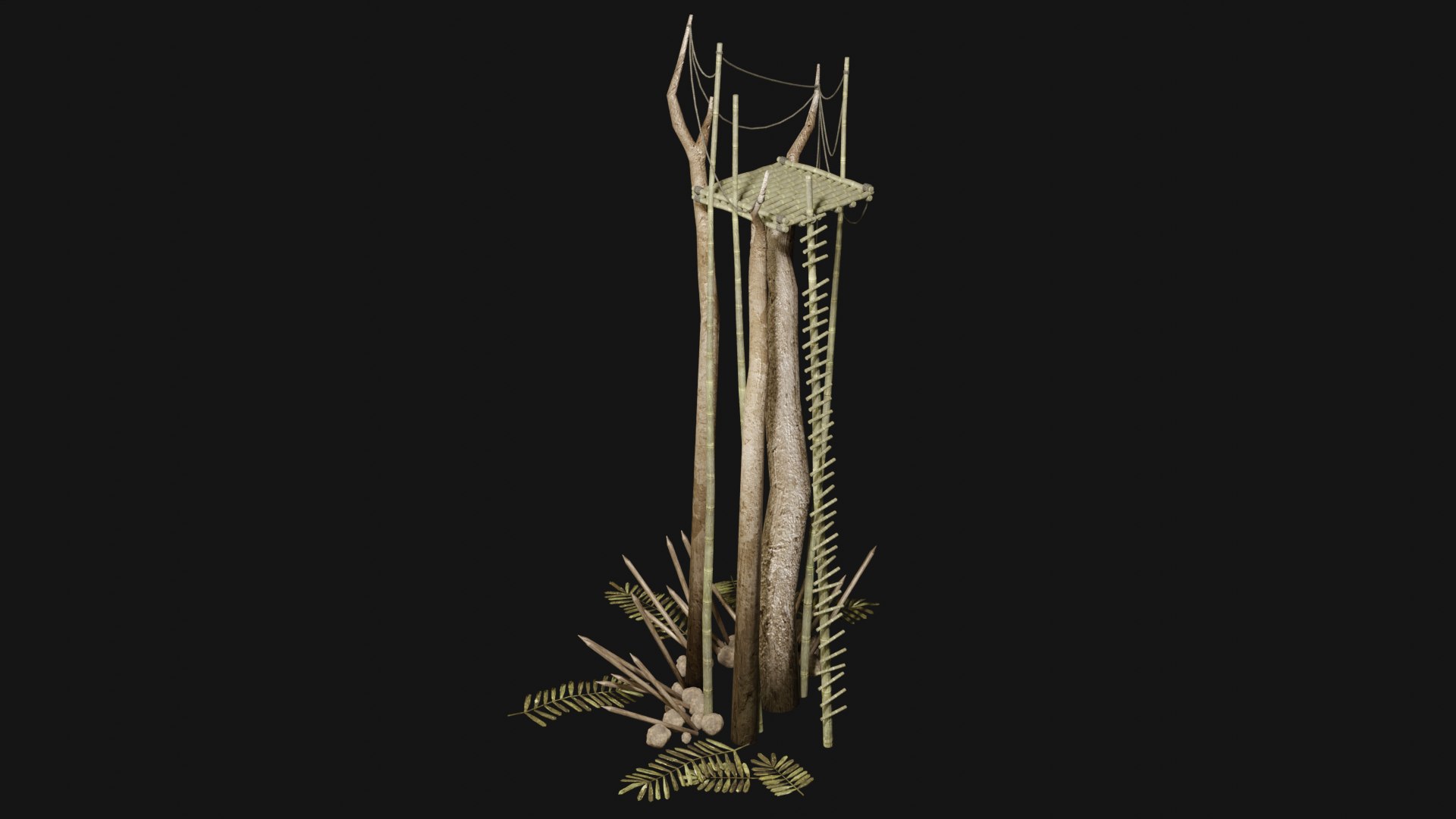 JUNGLE SWAMP WATCHTOWER SCOUT HUNTER TOWER AAA COLLECTION 3D ...