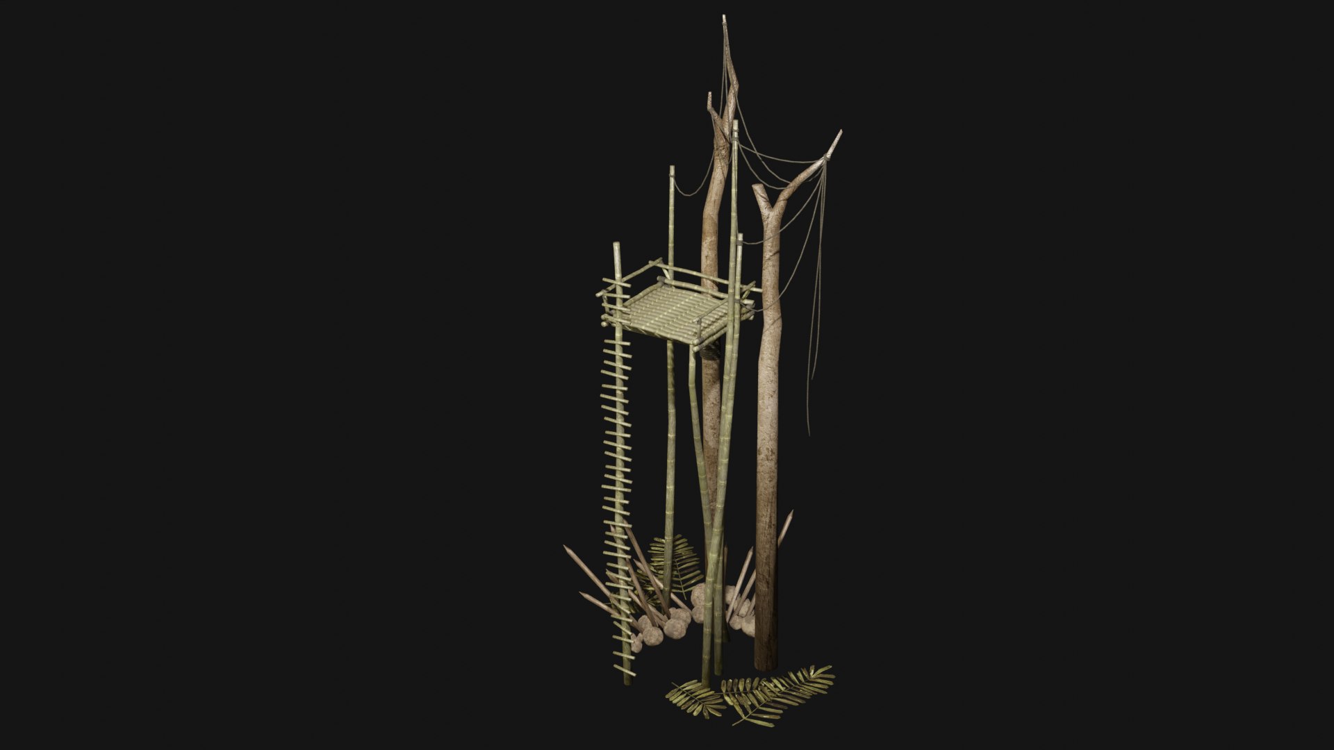 JUNGLE SWAMP WATCHTOWER SCOUT HUNTER TOWER AAA COLLECTION 3D ...