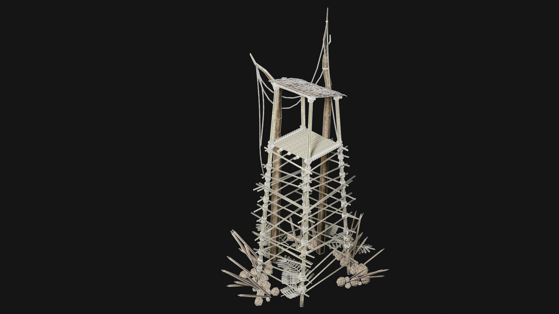 JUNGLE SWAMP WATCHTOWER SCOUT HUNTER TOWER AAA COLLECTION 3D ...