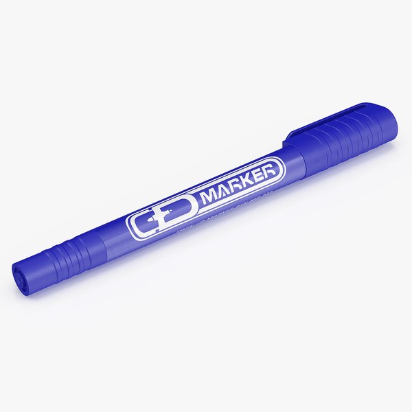 3D Permanent Marker Ultra Fine Tip Blue - TurboSquid 1951110