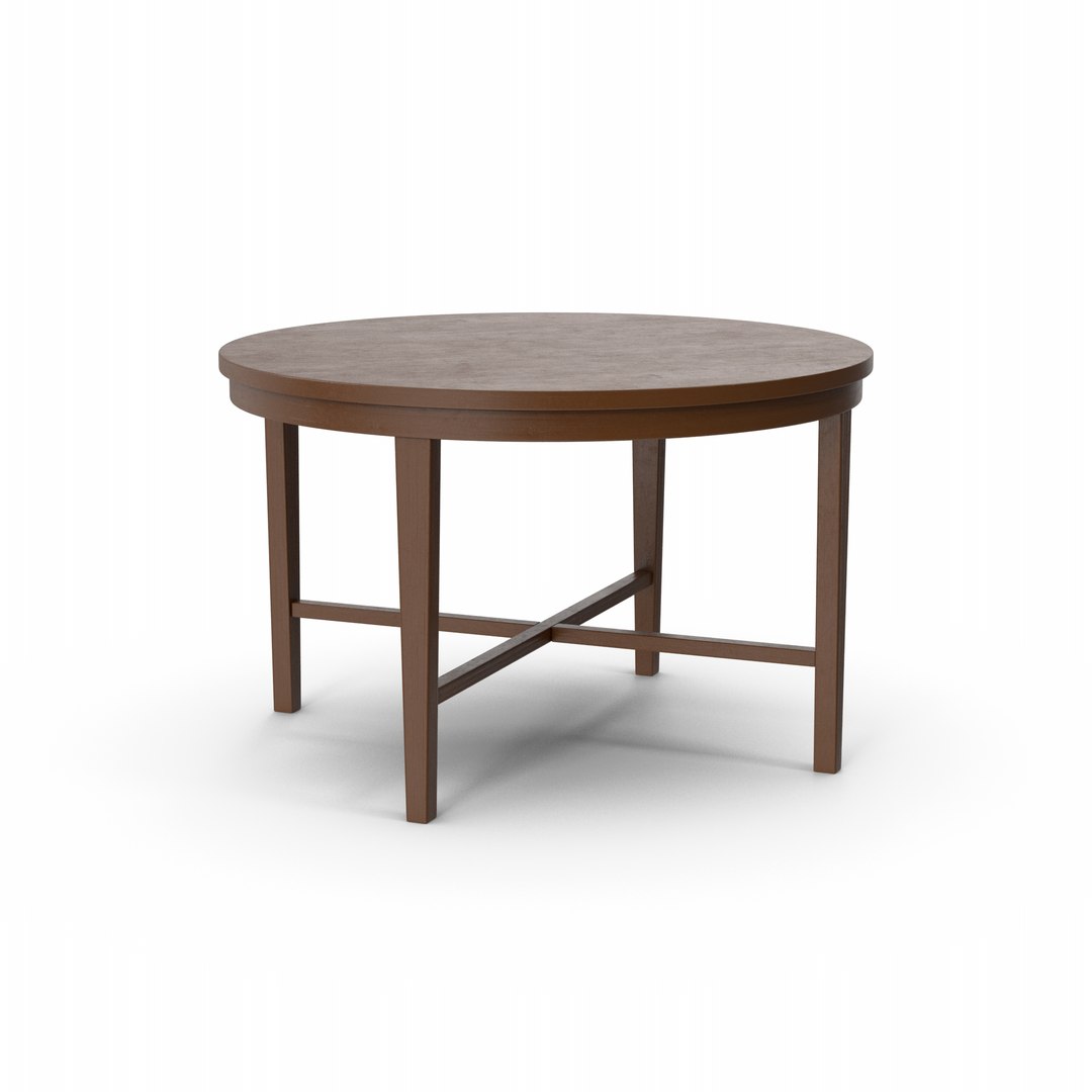 Dark Round Dinner Table 3D - TurboSquid 2110507