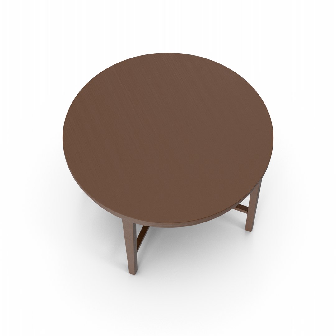 Dark Round Dinner Table 3D - TurboSquid 2110507