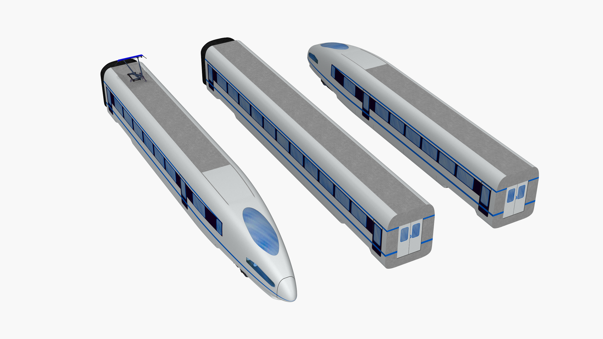 3D Futuristic High Speed Passenger Train Model - TurboSquid 2039580