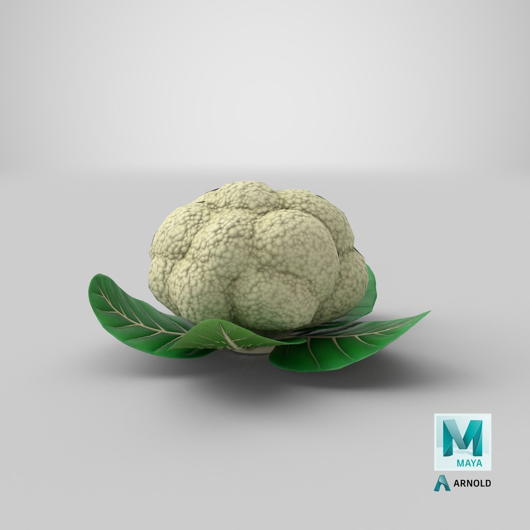 Cartoon Cauliflower 3D - TurboSquid 2078430