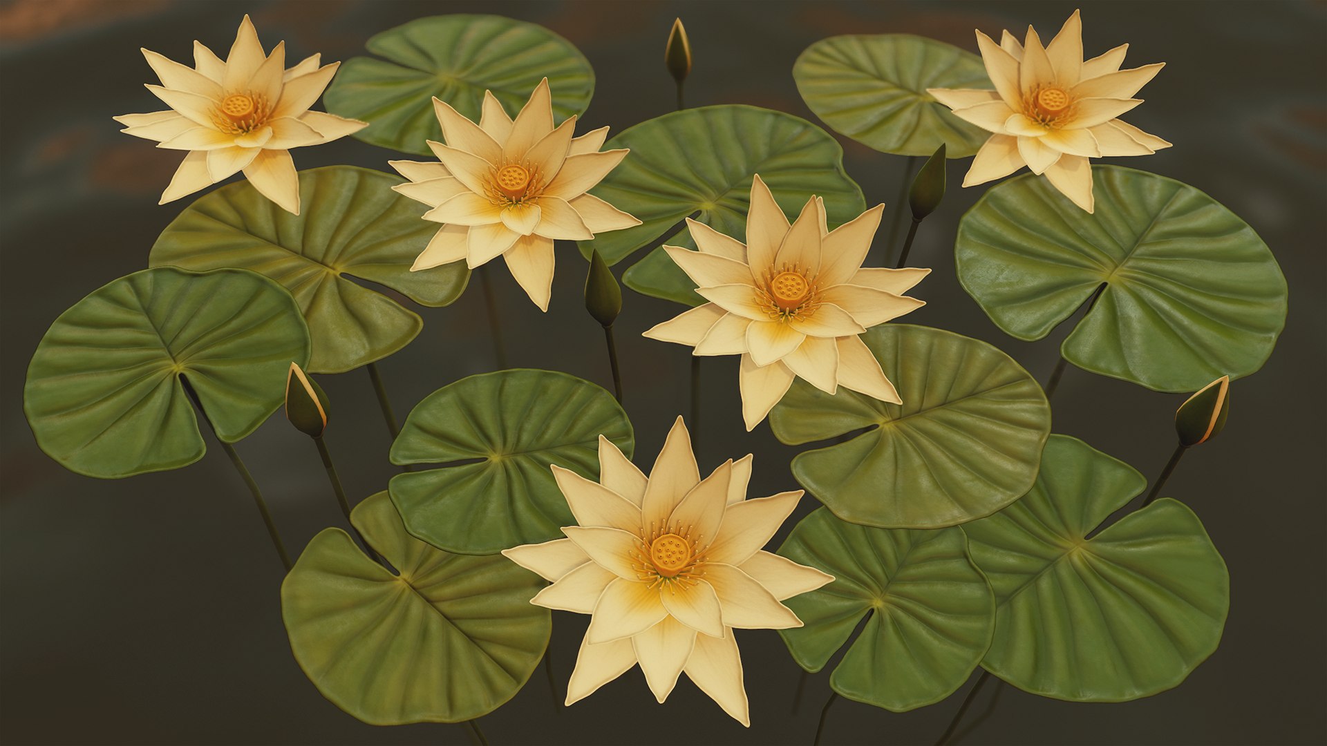 Water Plants and Flowers 3D model - TurboSquid 2161029