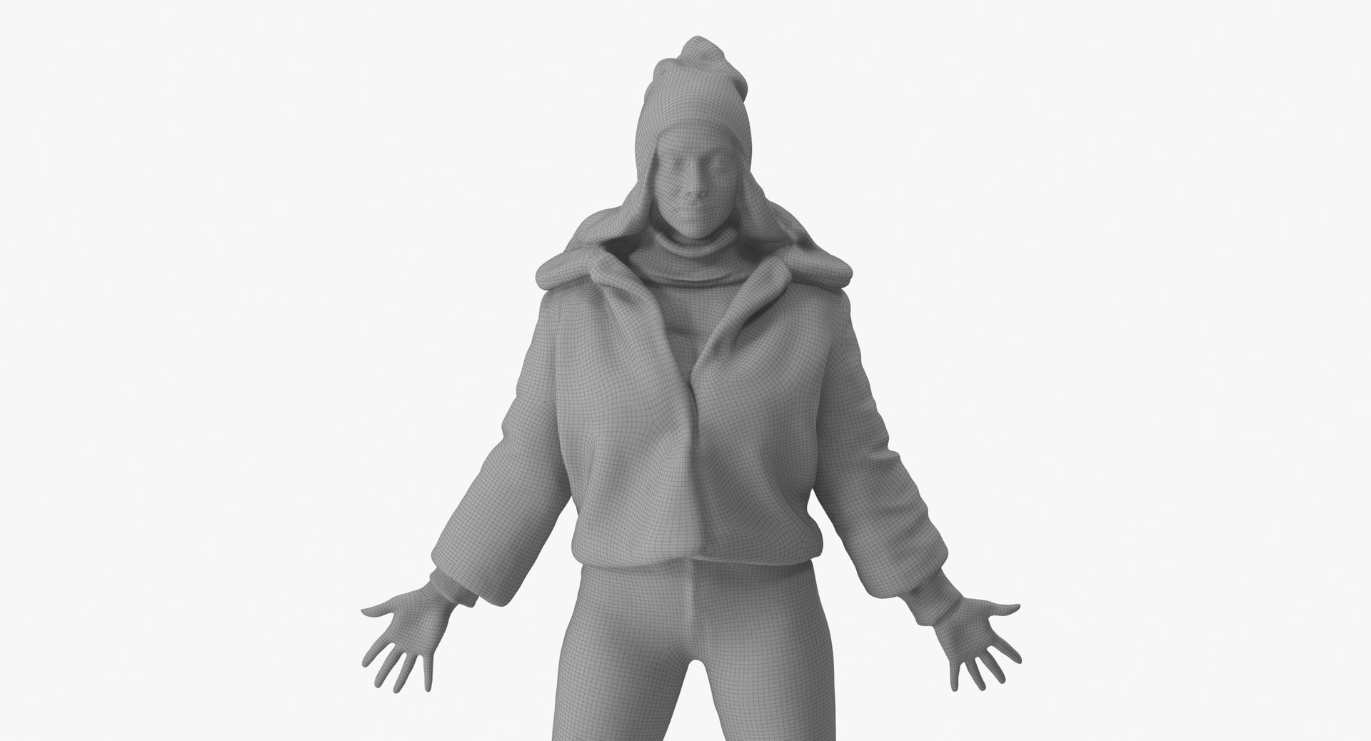 3D Freya Casual Winter A Pose model - TurboSquid 2073213