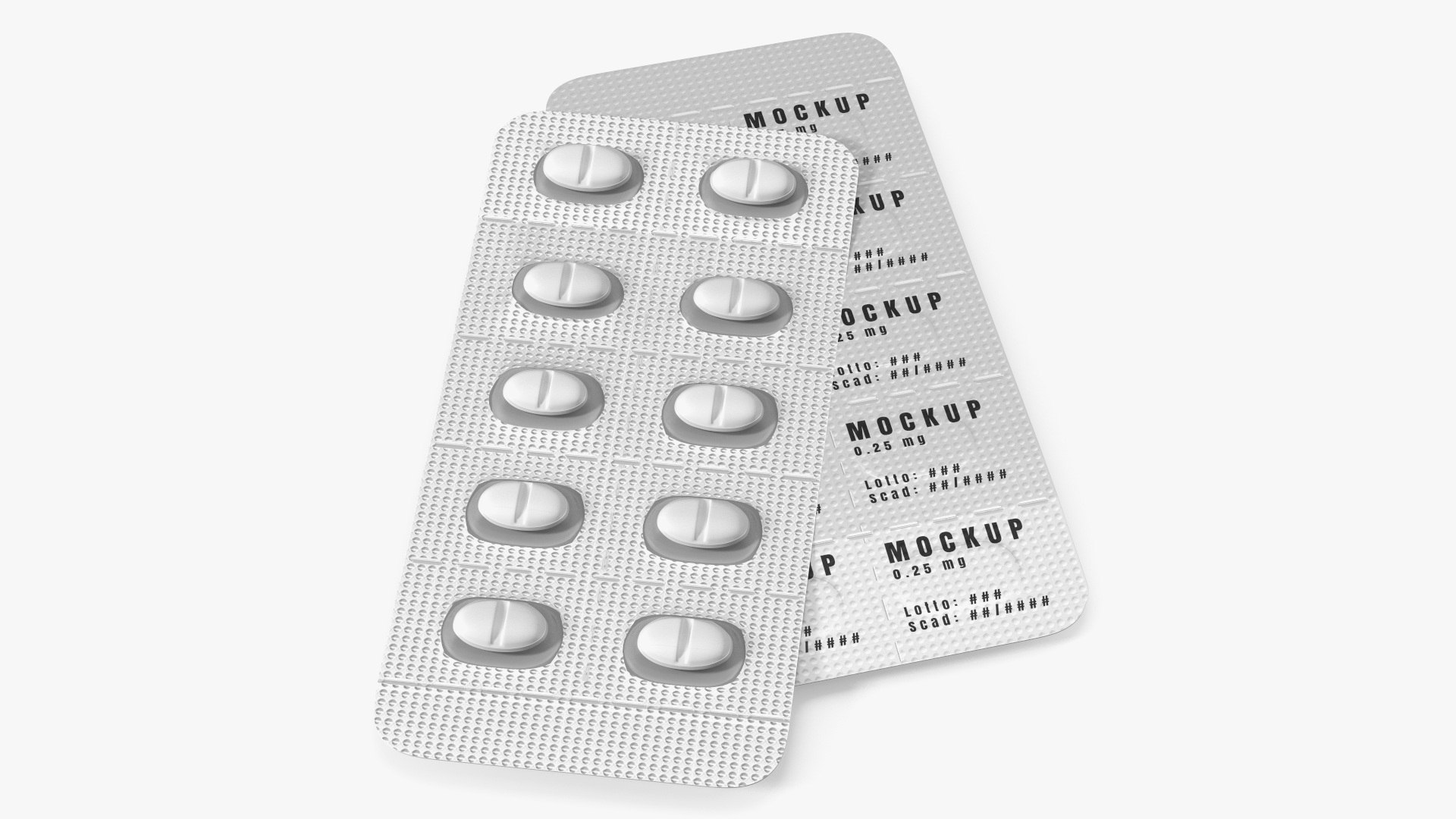 modelo 3d Maqueta de blíster de comprimidos farmacéuticos blanco ...