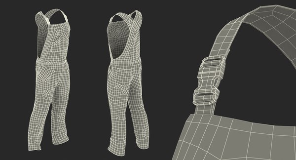 Worker wearing black overalls 3D - TurboSquid 1161249