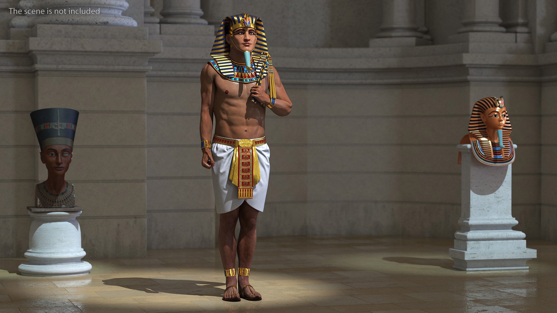Egypt Pharaoh Standing Model - TurboSquid 2083588