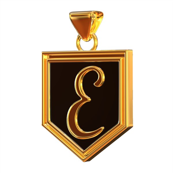 Letter E Pendant 3D model - TurboSquid 1778081