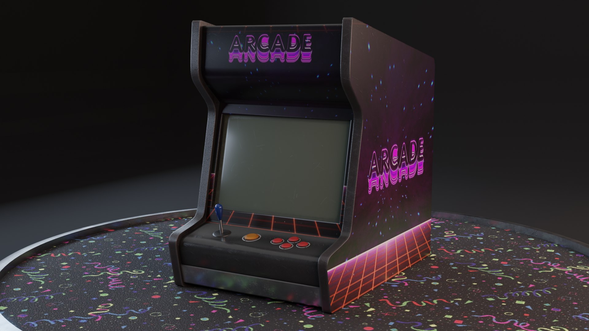 3D 5 Arcade Machines Tabletop- Bartop - Retro Game Ready - TurboSquid ...