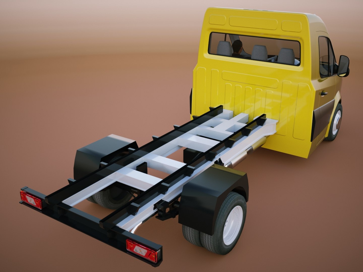 3D Generic Flatbed Van V6 - TurboSquid 1204556
