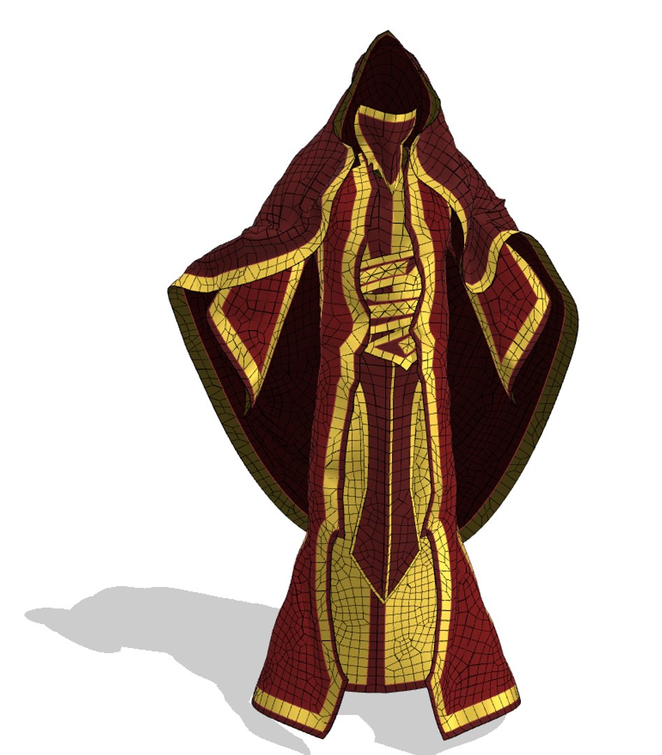 3D Model Robe Mage - TurboSquid 1536091