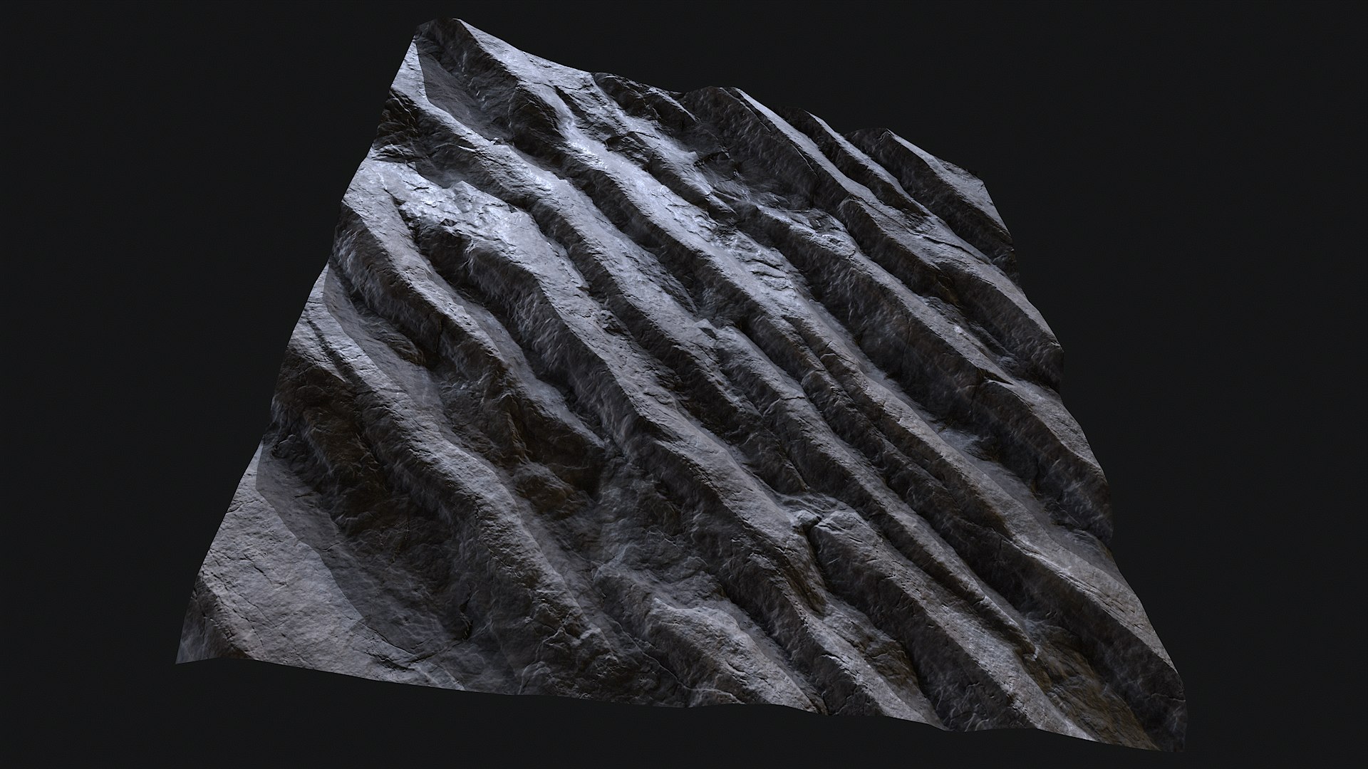 Tileable Rock Surface 4x4 Meters Game Ready 3D Model - TurboSquid 2511619