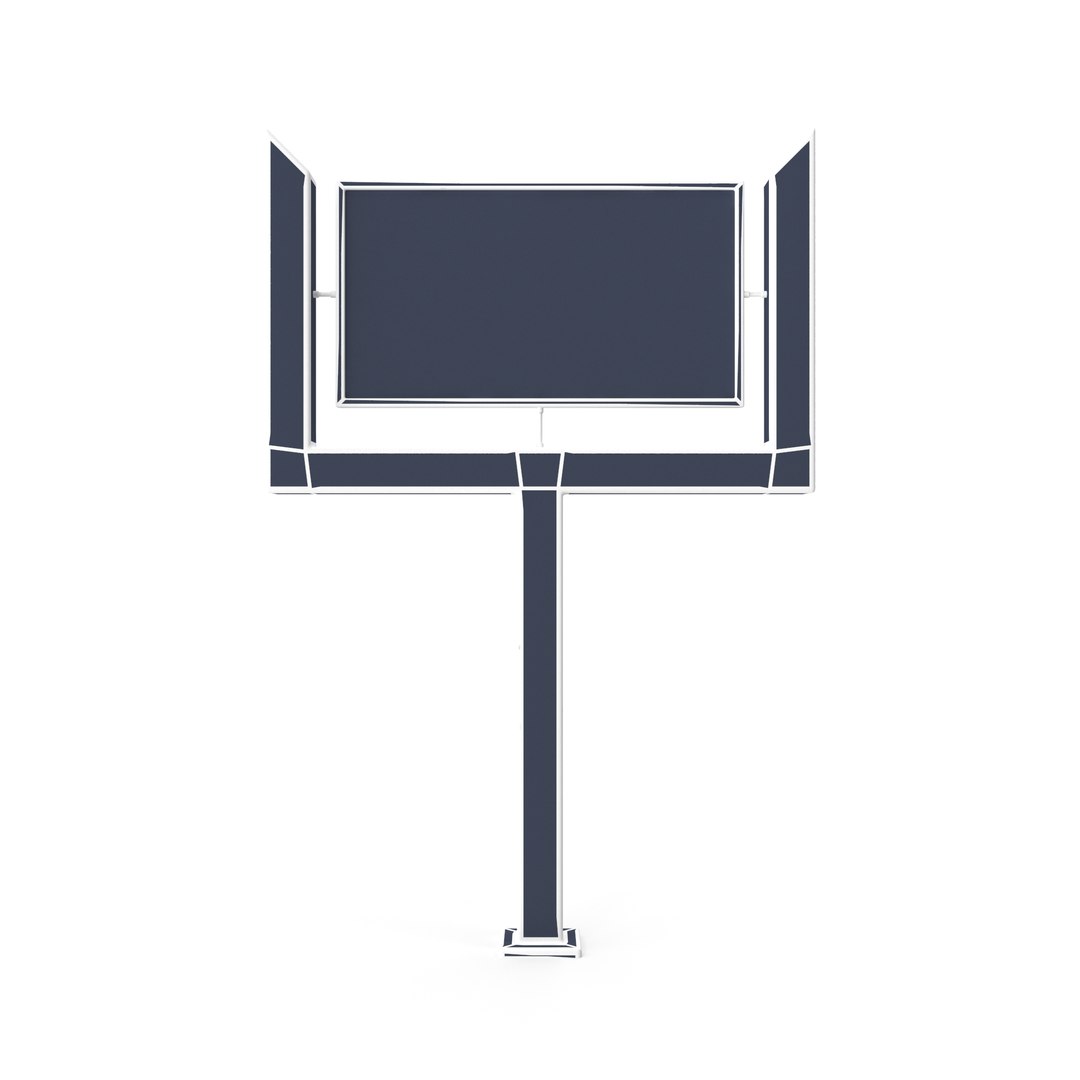 3D Directional Sign Model With Wooden Legs And Arms - TurboSquid 2292969