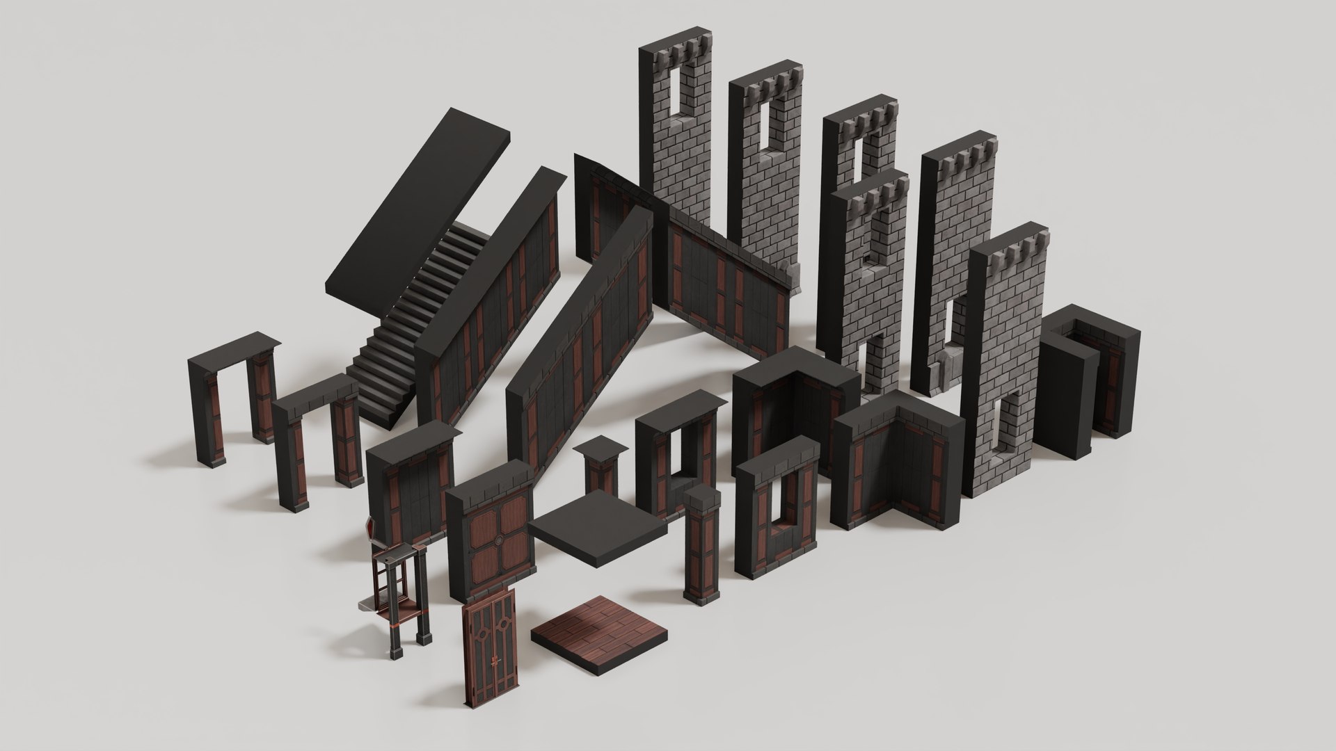 3D D Kit 00 Demon Castle Architecture Kit - Room Kit - TurboSquid 2089272