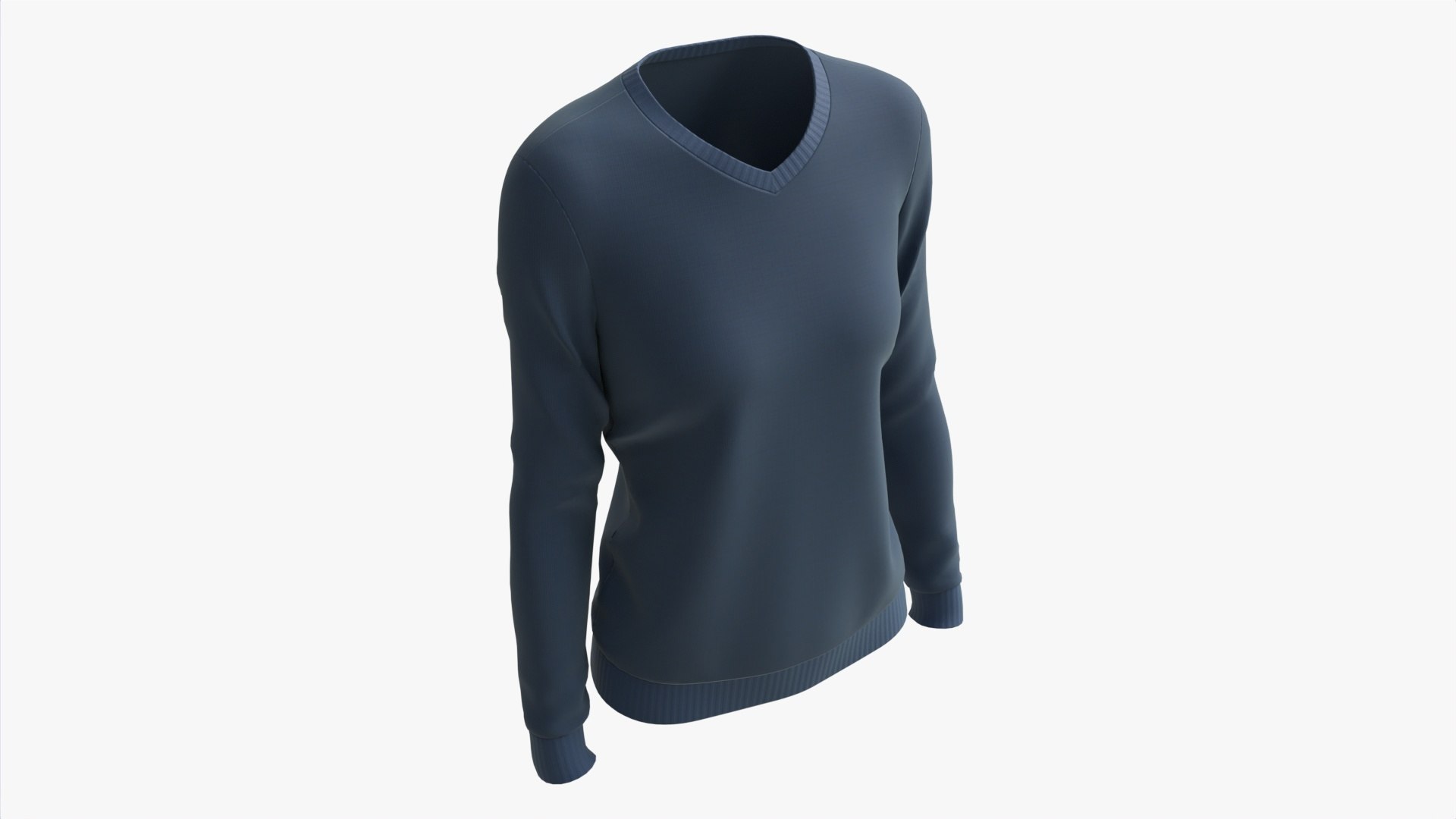 Sweatshirt For Women Mockup 02 Blue 3D Model - TurboSquid 2043882