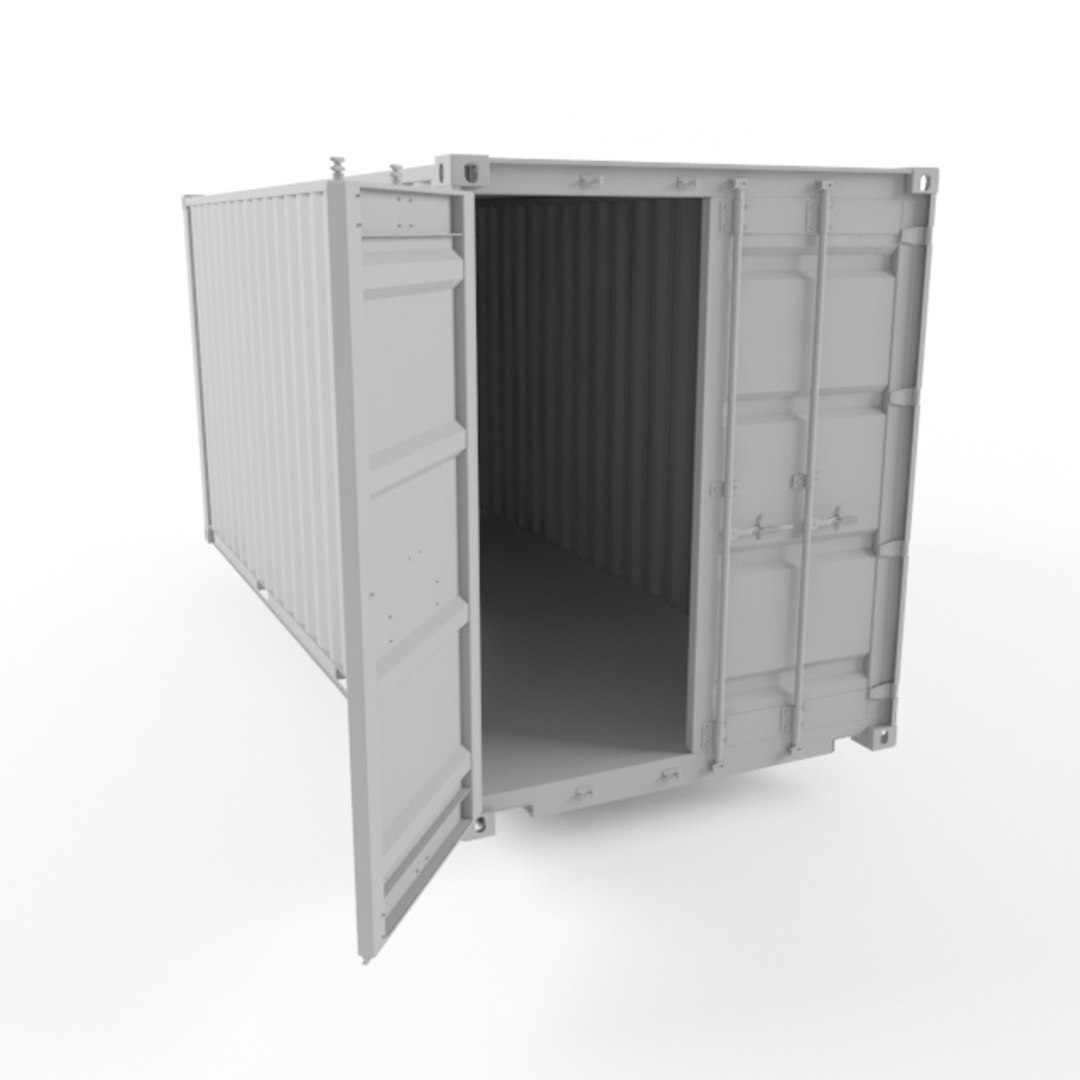 3D 20ft Shipping Container Model - TurboSquid 1302580