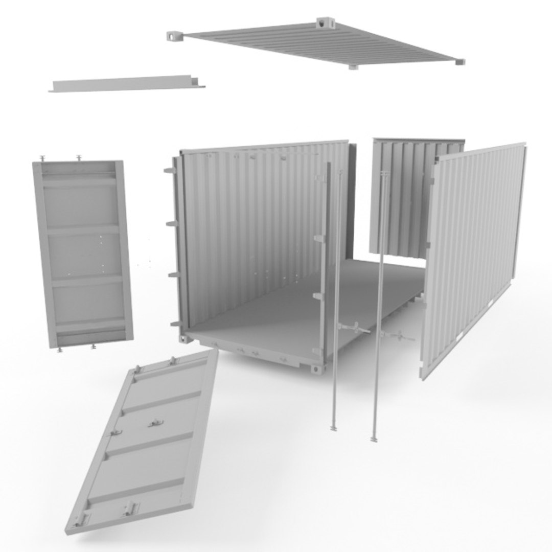 3D 20ft Shipping Container Model - TurboSquid 1302580