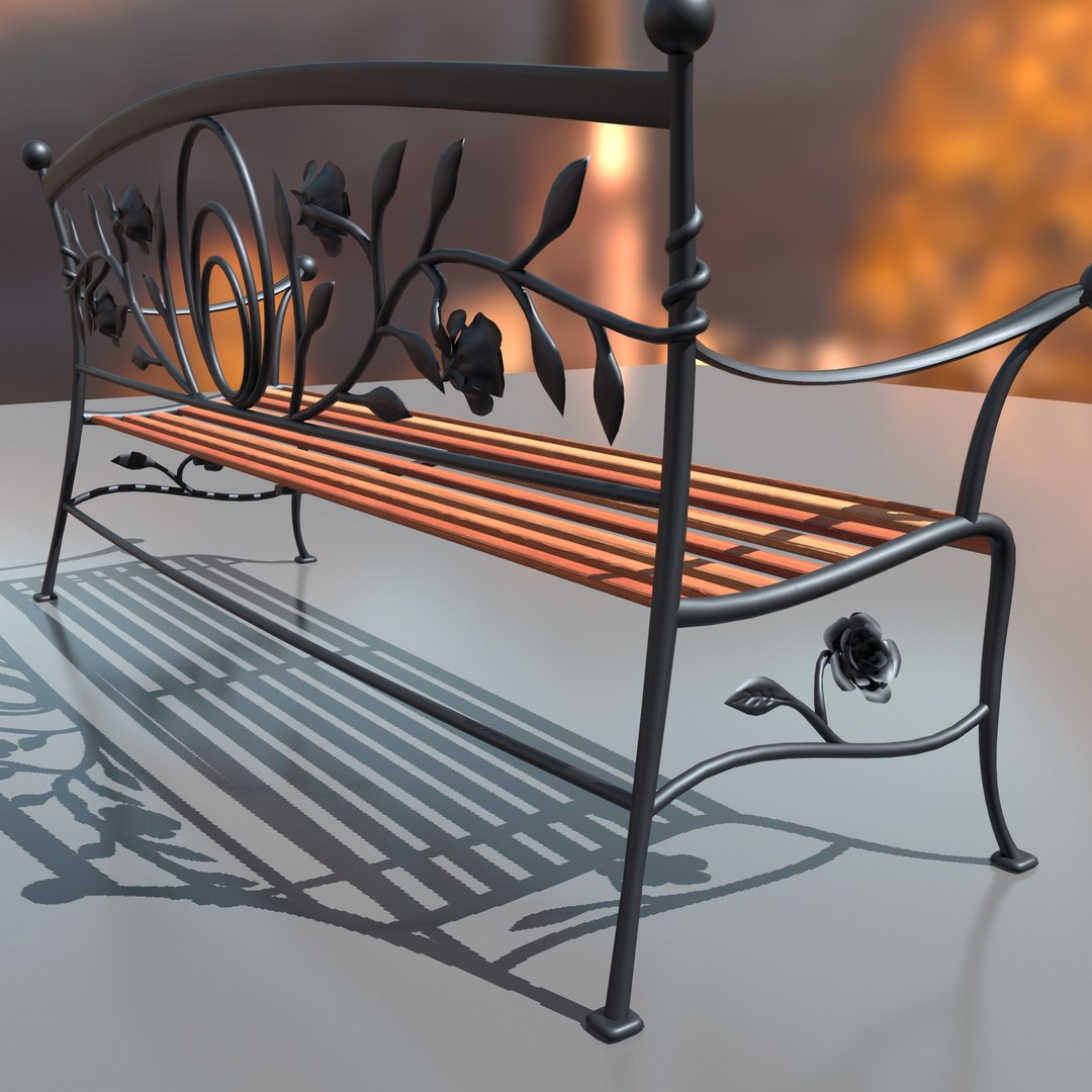 forged bench 3d model