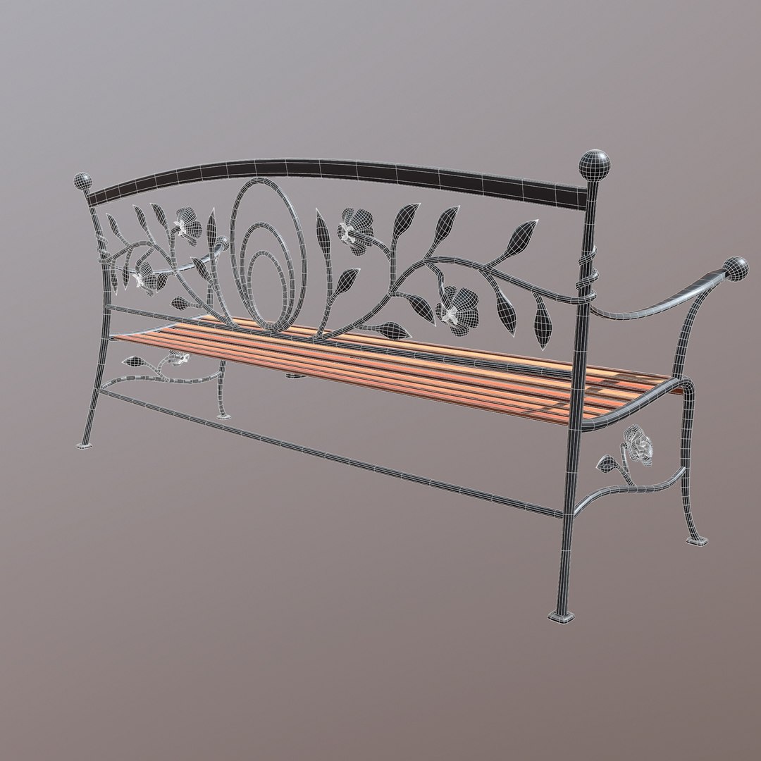 forged bench 3d model