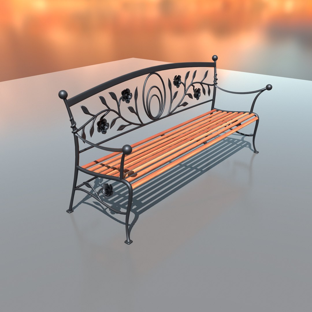 forged bench 3d model