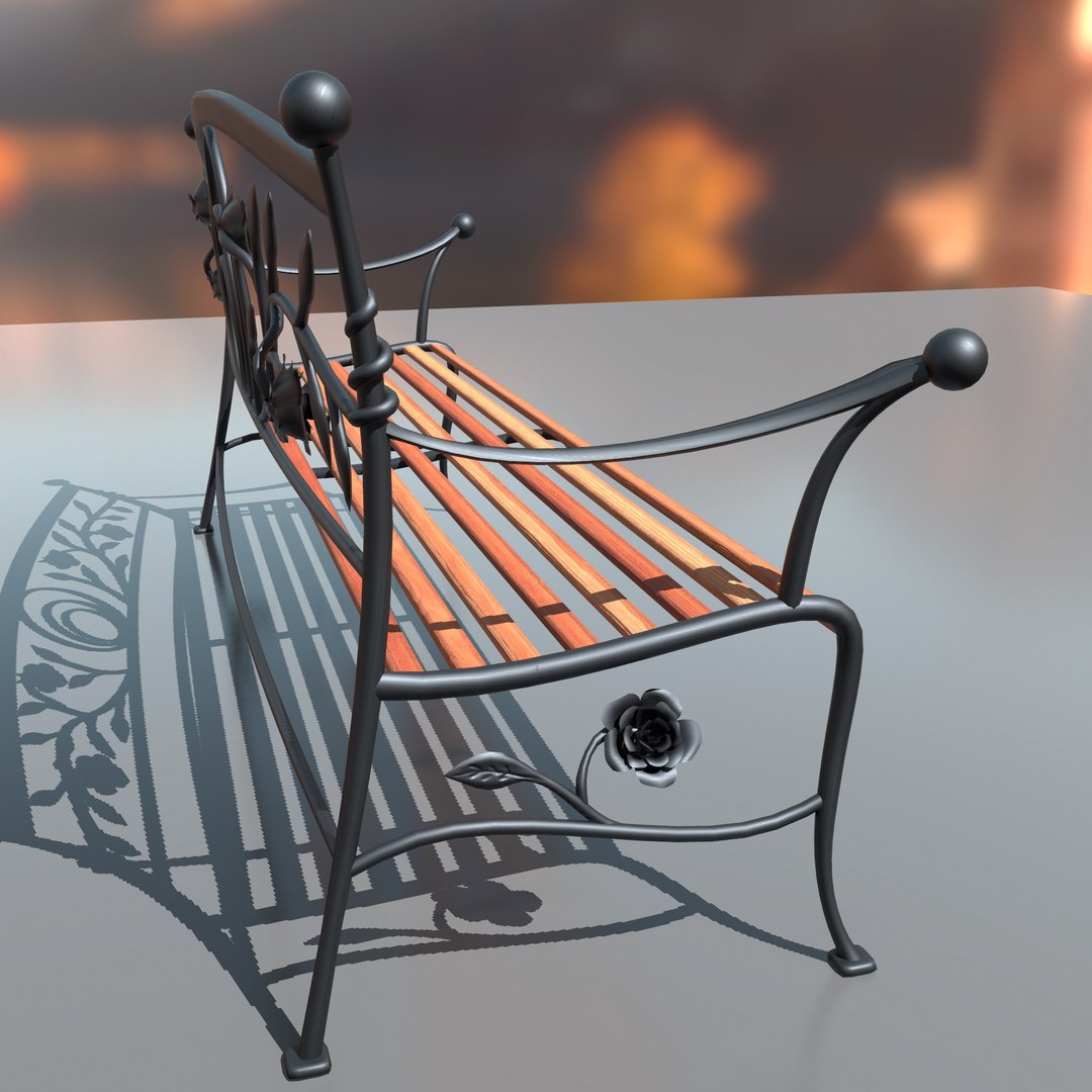 forged bench 3d model