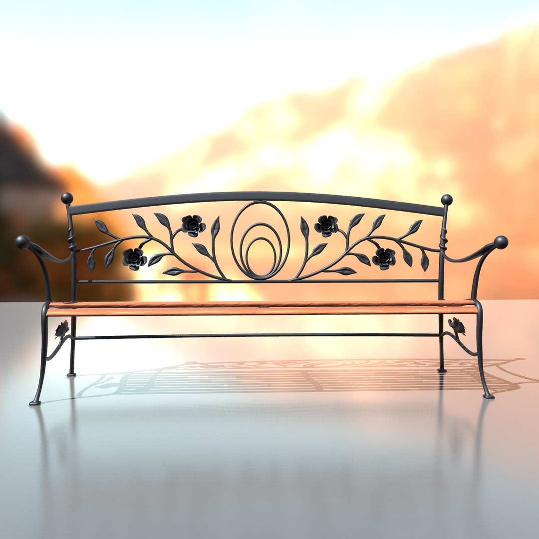 forged bench 3d model
